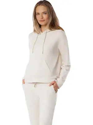 Helen Jon Hooded Knit Lounge Hoodie - Stone