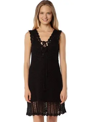 Helen Jon Valentina Crochet Dress - Black