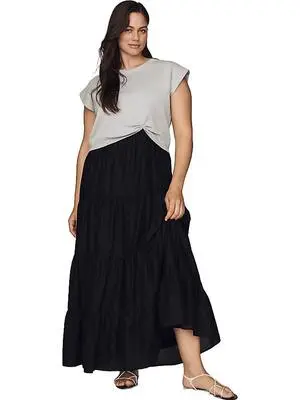 Anthropologie Gemi Twofer Midi Dress - Grey