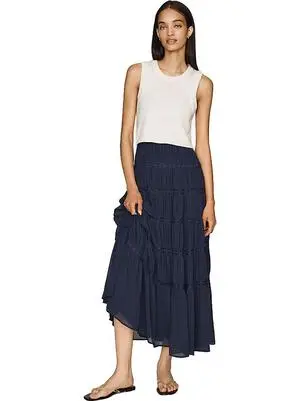 Anthropologie Gemi Twofer Midi Dress - Navy