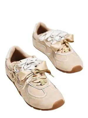 NAKED WOLFE Adored Suede Sneakers - Ivory