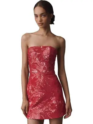 HELSI Lda Sequ Mi Dress - Red