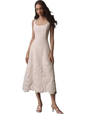 Mestiza New York Amanda Appliqué Midi Dress - Ivory