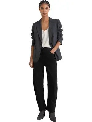 REISS Levitt Barrel-leg Jeans - Black