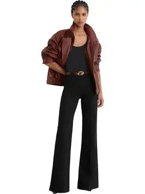 REISS Claude Pintuck-detail Flared Jeans - Black