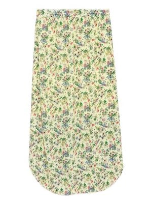 Zadig&Voltaire Joslina Floral Midi Skirt With Lace Hem - Cedra