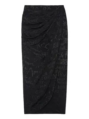 Zadig&Voltaire Jamelia Jacquard Wrap Skirt - Black