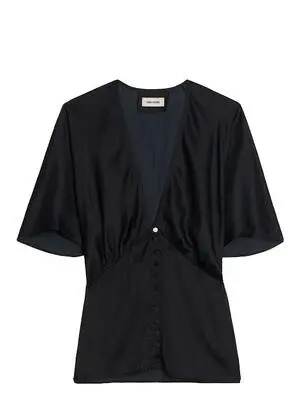 Zadig&Voltaire Thodri Satin Top - Black