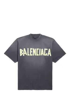 Balenciaga Tape Type Medium Fit T-shirt - Black