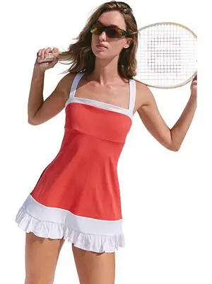 Free People Triumph Tennis Dress - Cayenne