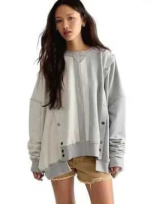 ASPARAGUS Asparagus Asymmetrical Snap Sweatshirt