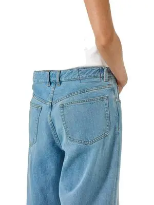 Serena Bute Loose Fit Mid Rise Jeans - Blue