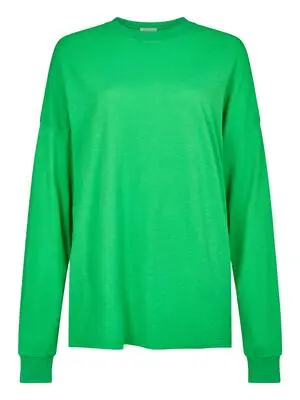 Serena Bute Cotton Long Sleeve T-Shirt Green