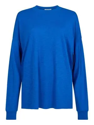 Serena Bute Cotton Long Sleeve T-Shirt Blue