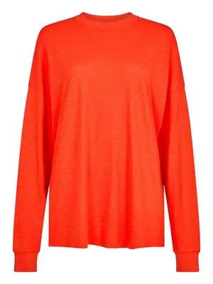 Serena Bute Cotton Long Sleeve T-Shirt Red