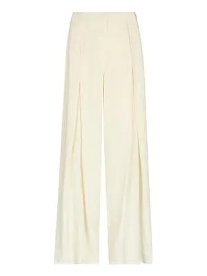 Serena Bute SERENA BUTE Cross Pleat Wide Leg Trousers Brown