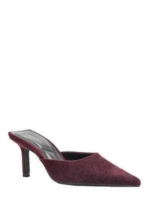 KNEETOES Lunya Velvet Mules - Maroon