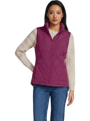 LANDS' END Featherfree™ Quilted Insulated Vest - Light Raspberry