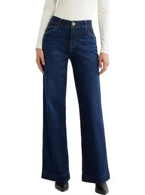 Wit & Wisdom Sam High Waist Wide Leg Jeans - Blue