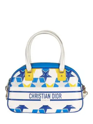 Dior Blue Calfskin Star Vibe Bowling Bag - Multicolor
