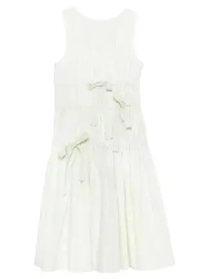 Cecilie Bahnsen Faye Bow-detail Dress - Neutrals