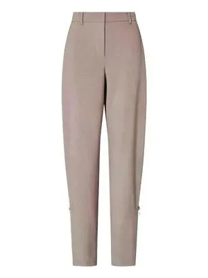 Liu Jo Mélange Trousers With Zipper - Neutrals