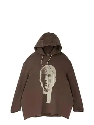 Rick Owens Peter Graphic-print Hoodie - Brown