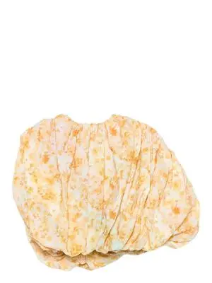 Magda Butrym Magda Butrym Floral Print Puff Sleeve Blouse Yellow