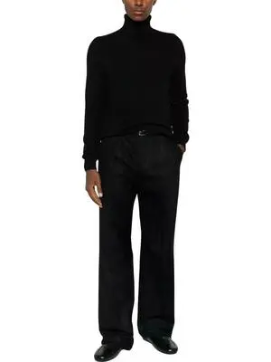 Malo Roll Neck Knitted Jumper - Black