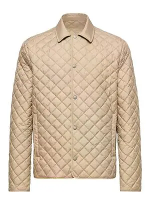 Moncler Avrelie Diamond Quilted Padded Shirt Jacket Neutrals
