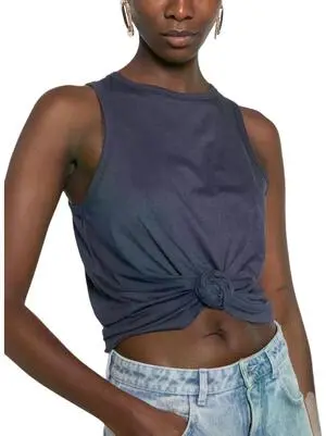 Magda Butrym Knot-detail Tank Top Blue