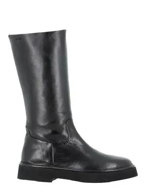 ALEXANDER HOTTO Leather Zip-fastening Round Toe Boots - Black