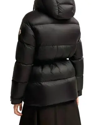 Moncler Sesie Hooded Mid-length Down Jacket - Black