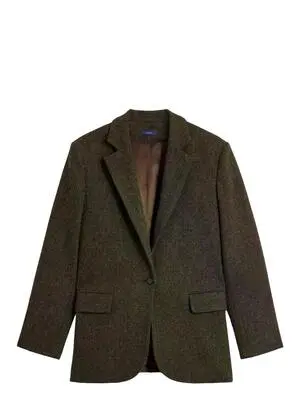 Soeur Herringbone-weave Single-breasted Jacket - Brown