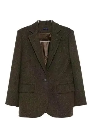 Soeur Sevres Herringbone Jacket - Brown
