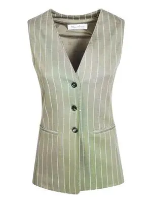 MAX MARA Pinstripe-pattern V-neck Waistcoat