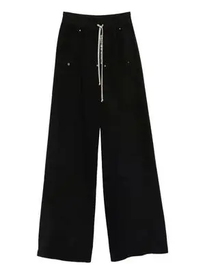 Rick Owens Geth Belas Drawstring Wide-leg Track Pants - Black