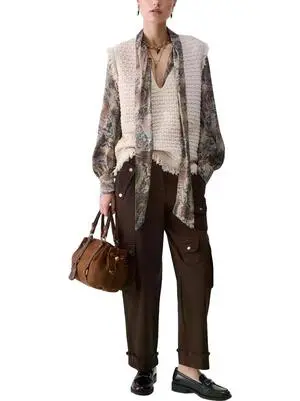 Liu Jo Cargo Pants With Pockets - Brown