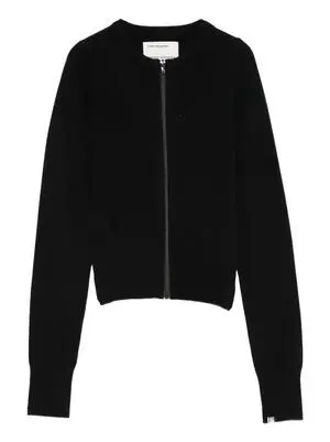 Extreme Cashmere Tangerine Zip-up Cardigan - Black