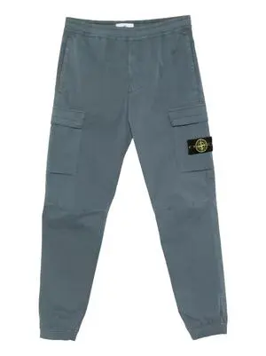 Stone Island Logo Patch Cargo Pants - Blue