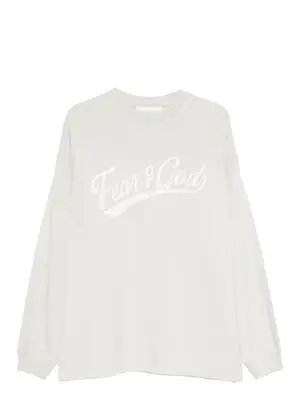 Fear Of God Logo-print Long-sleeves T-shirt - Grey