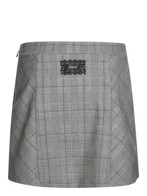PINKO Check-pattern Pleated Skirt