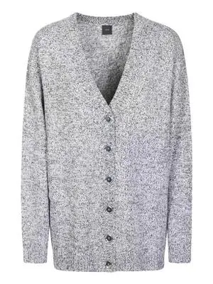 Pinko Fully Sequined Wool-blend Cardigan - Silver