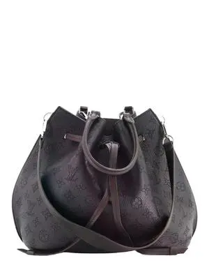 LOUIS VUITTON Girolata Handbag Mahina Leather Tote Bag - Black