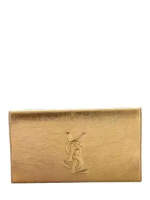 SAINT LAURENT Belle De Jour Leather Large Clutch Bag
