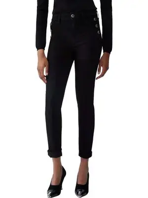 Liu Jo LIU JO Skinny Jeans With Decorative Buttons Black