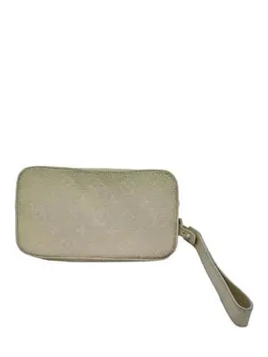 LOUIS VUITTON Monogram Pochette Volga Clutch Bag - White