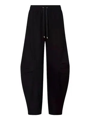 Liu Jo Wide-leg Trousers With Drawstring Waist - Black