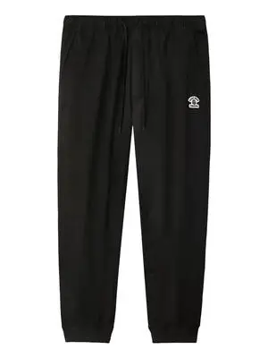 FINGERCROXX Logo-patch Drawstring-waist Track Pants - Black