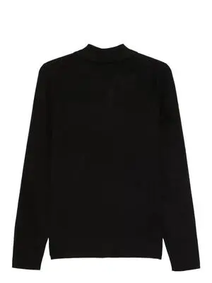 Karl Lagerfeld Zip-up Chest Pocket Pullover - Black